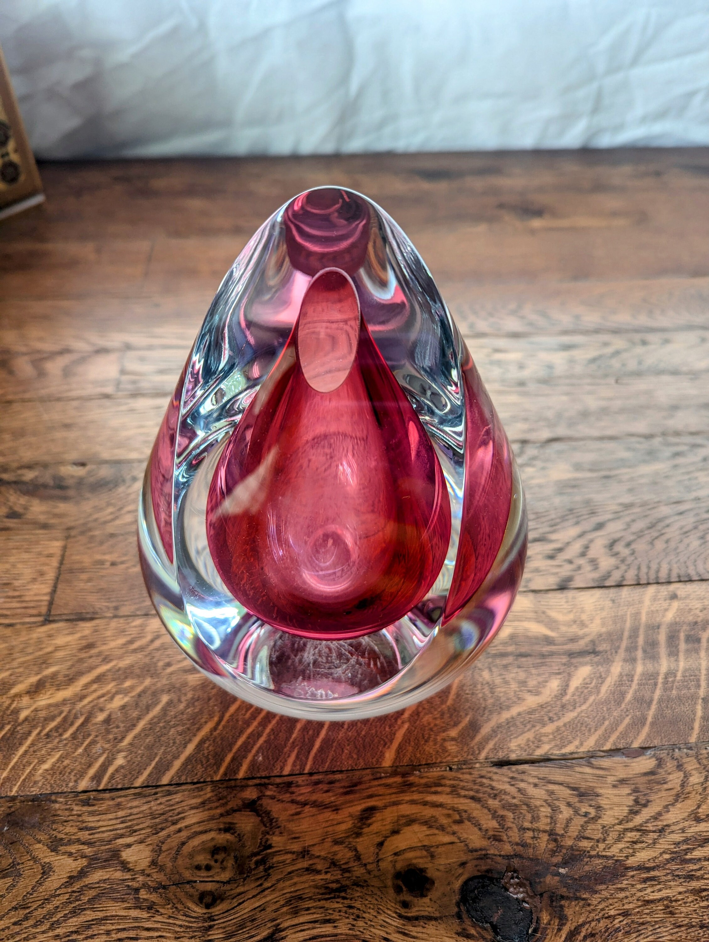 Signed Robert Deeble SOMMERSO Glass Teardrop Bud Vase, Magenta - Etsy