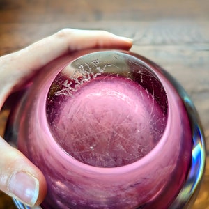 Signed Robert Deeble SOMMERSO Glass Teardrop Bud Vase, Magenta - Etsy