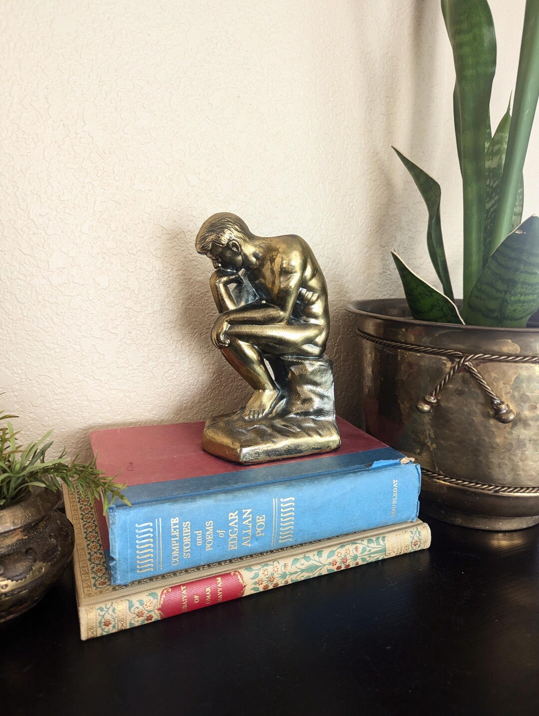 Cast Metal Replica of Rodin's the Thinker Bookend - Etsy
