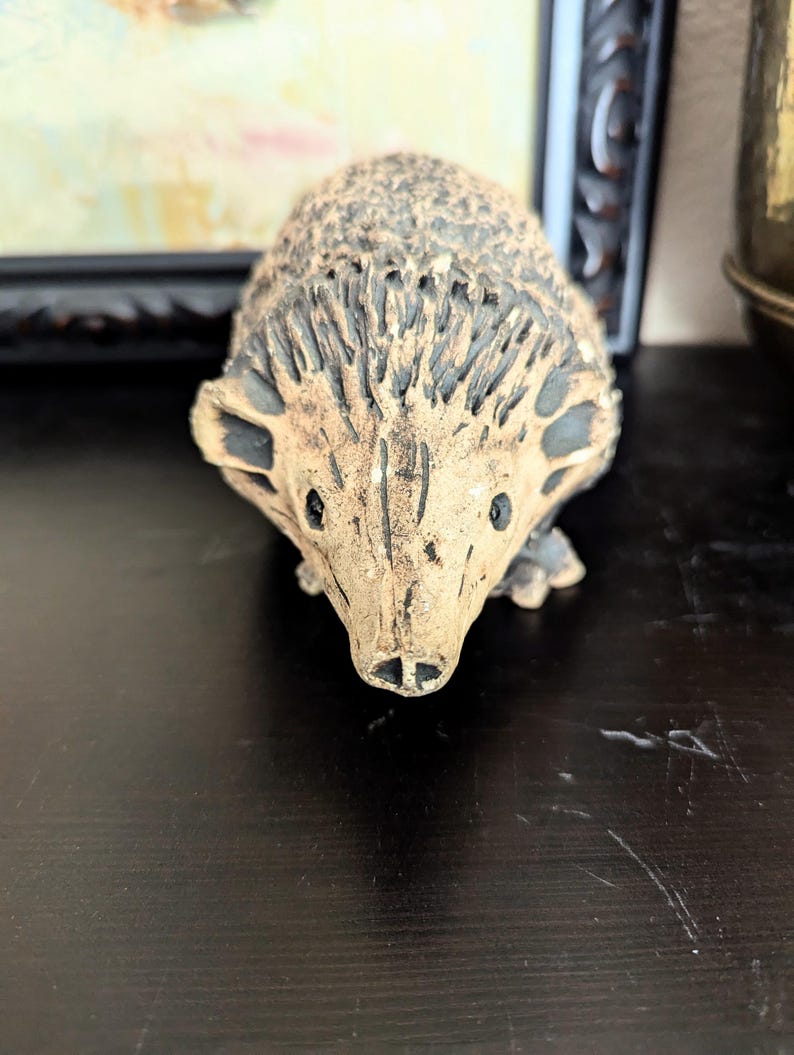 Handmade Ceramic Folk Art Hedgehog Garden Figurine - Etsy