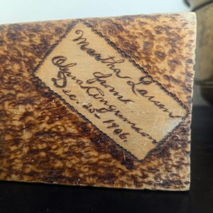 Antique 1906 Pyrography Wood-burned Signed Jewelry Box - Etsy