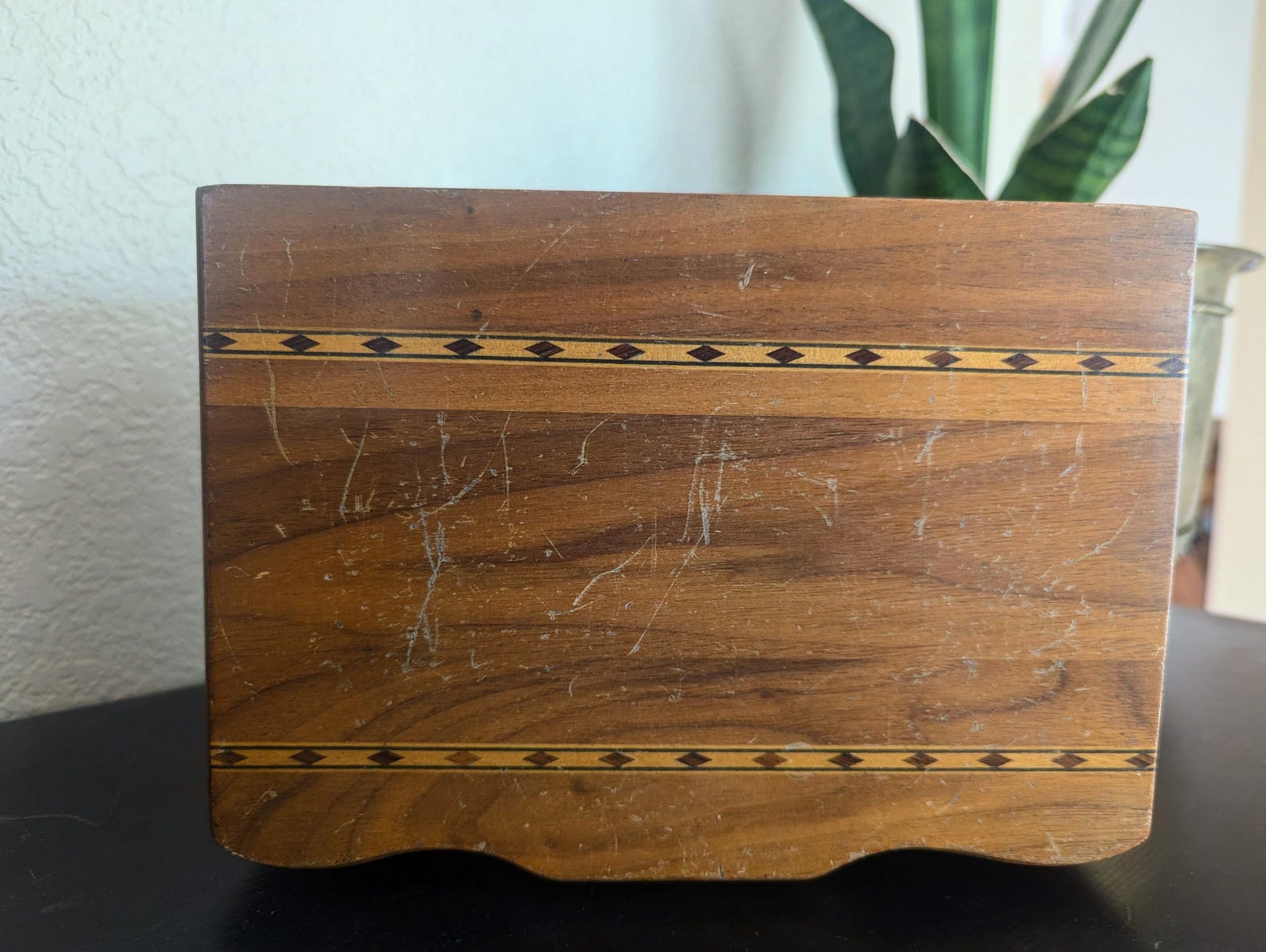 Vintage Inlaid Wooden Jewelry Box With Dovetail Joints - Etsy