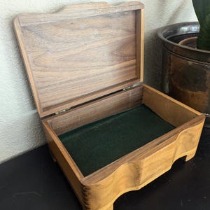 Vintage Inlaid Wooden Jewelry Box With Dovetail Joints - Etsy