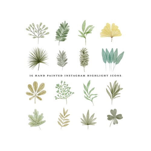 Instagram Story Highlight Icons Watercolor Circles Clipart - Etsy