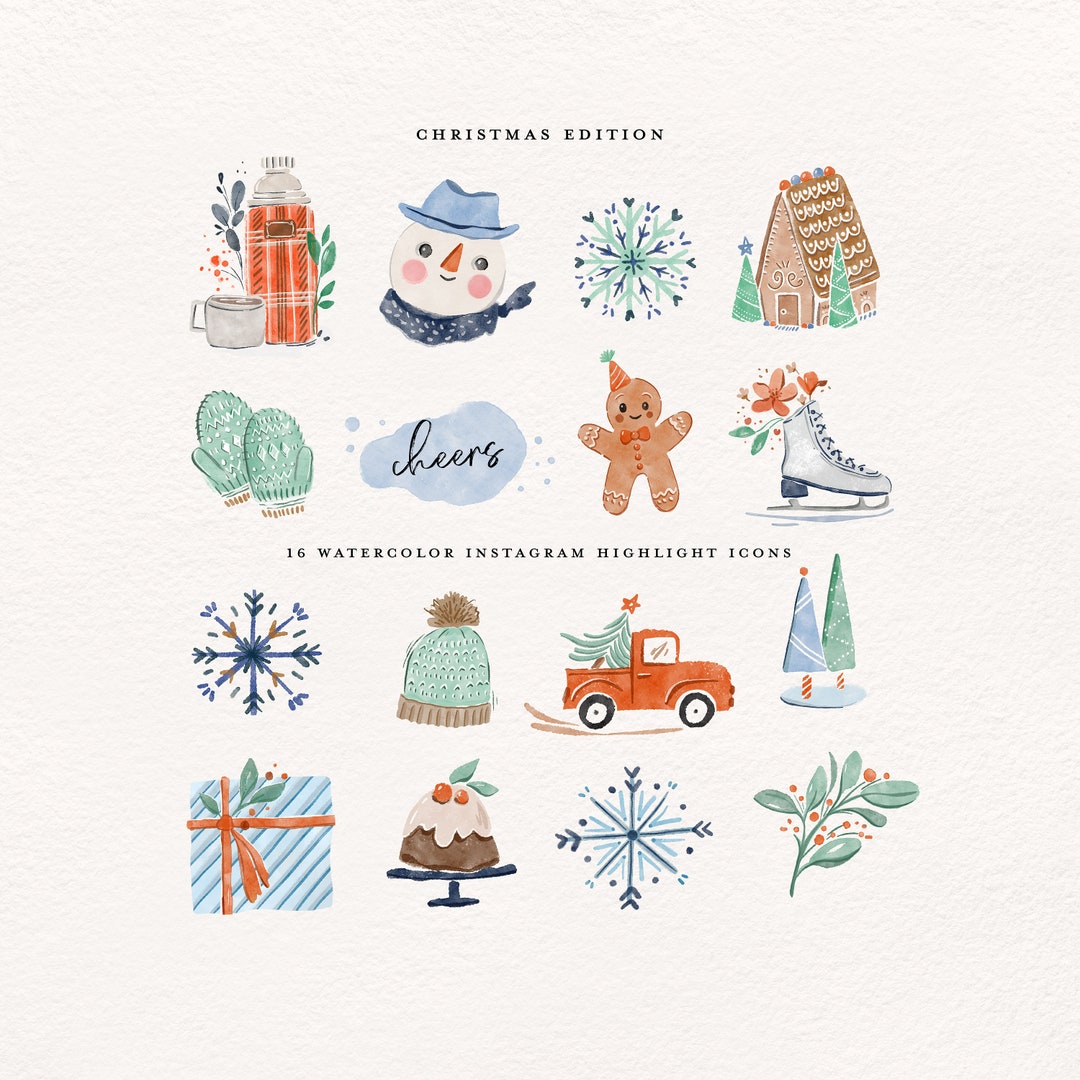 Christmas Instagram Story Highlight Icons iPhone Ios 14 App Icons ...