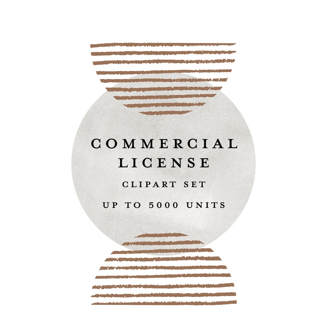 Commercial License for 1 Clipart Set - up to 5000 Sales - Etsy