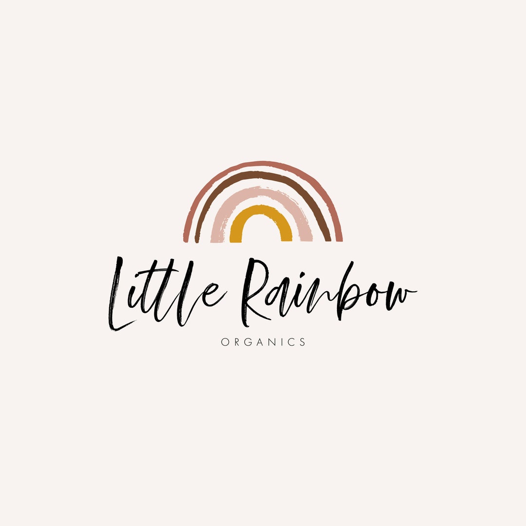 Premade Boho Rainbow Logo Design Sunshine Sunset Beach Summer - Etsy