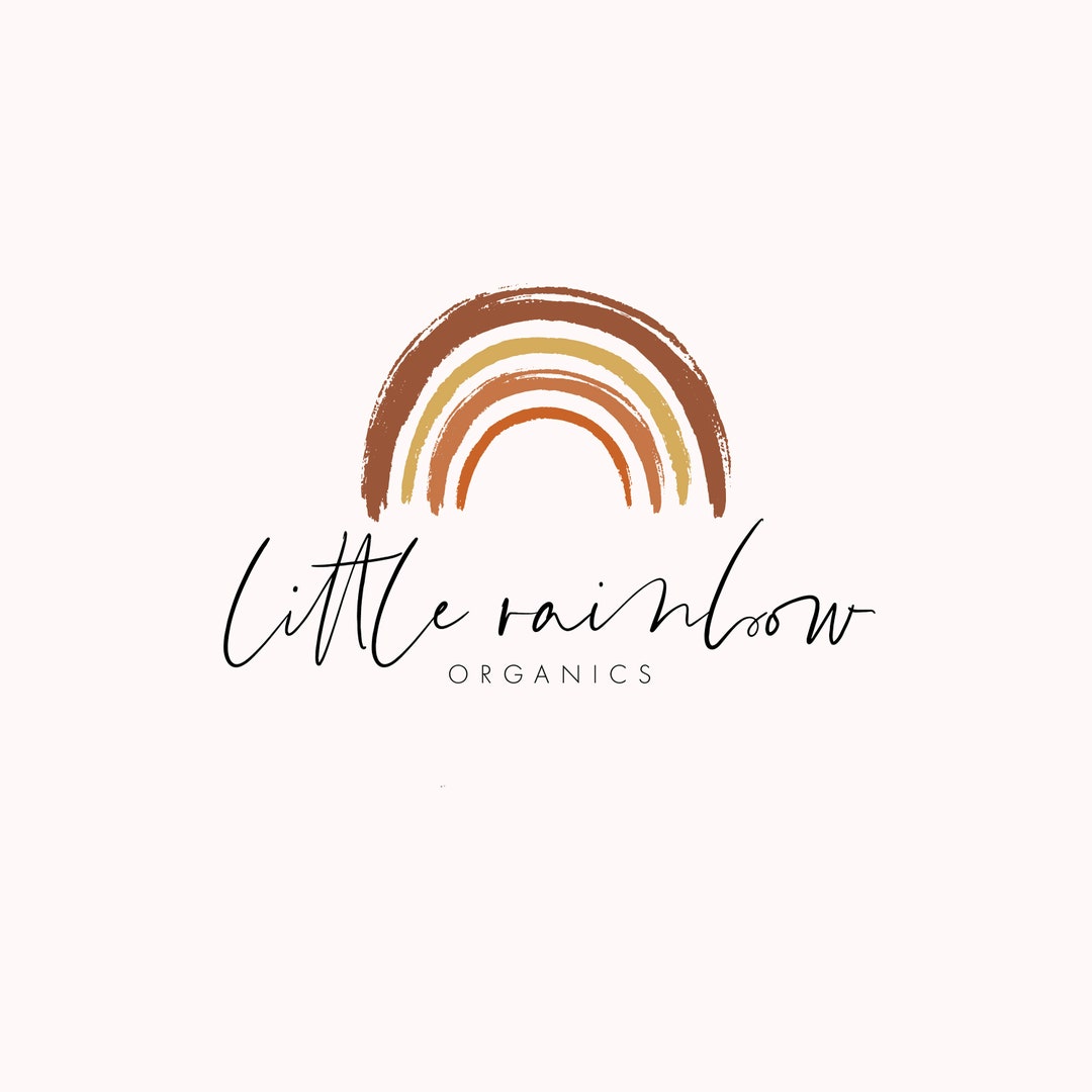 Premade Boho Rainbow Logo Design Sunshine Sunset Beach Summer Nature ...