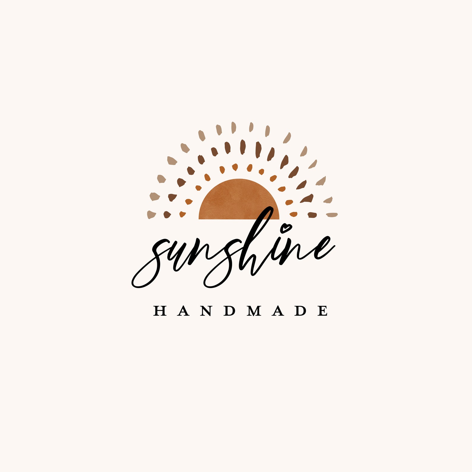 Premade Boho Logo Design Sunset Sunrise Sunshine Nature Hand - Etsy