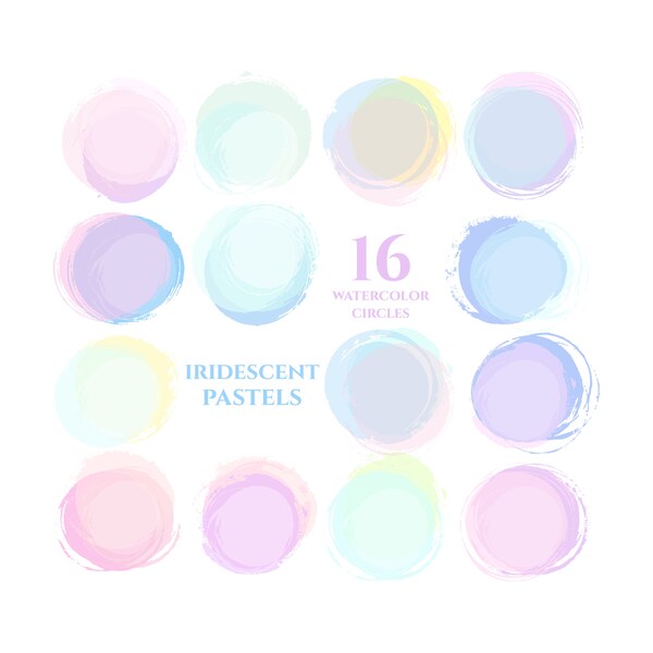 Watercolor Circles - Etsy