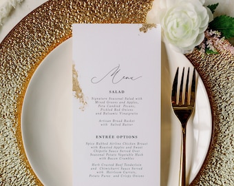 Gold Foil Menu | Etsy