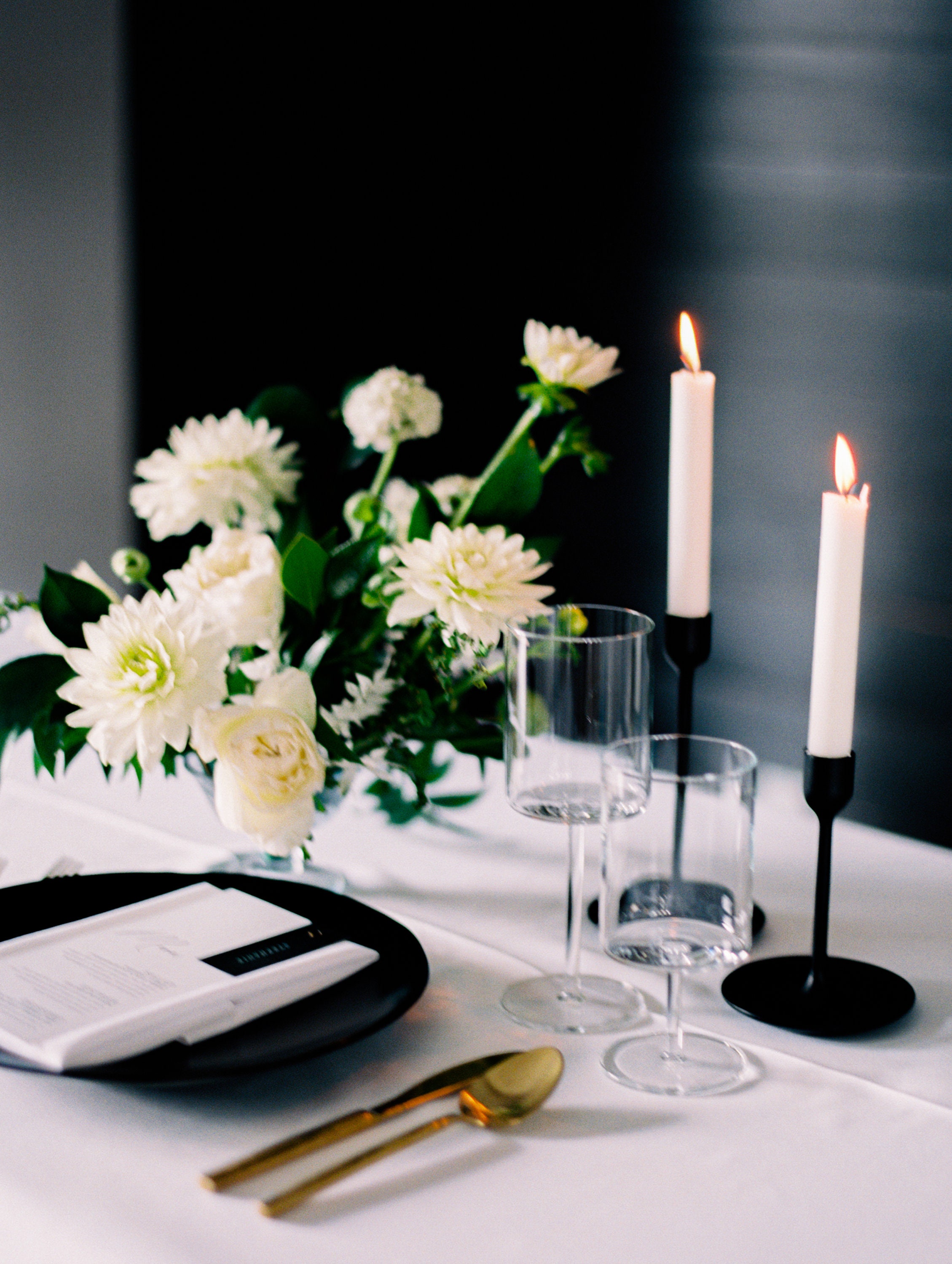 Modern Minimal Place Card Simple Wedding Menu Combination Bound with ...