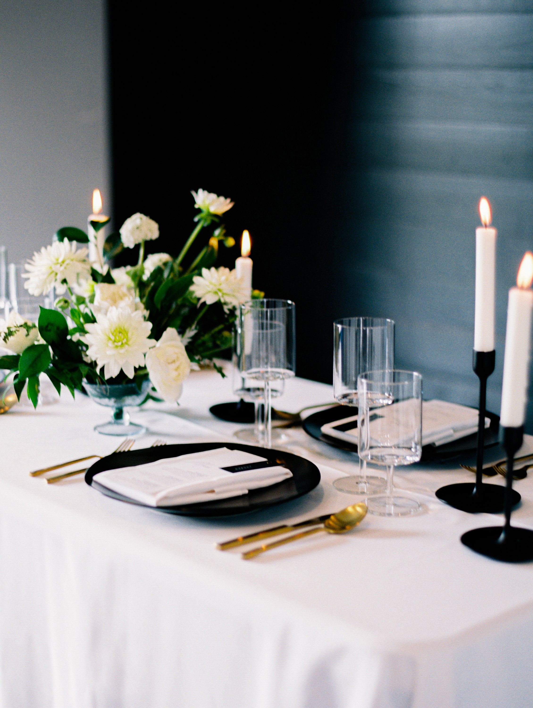 Modern Minimal Place Card Simple Wedding Menu Combination Bound with ...