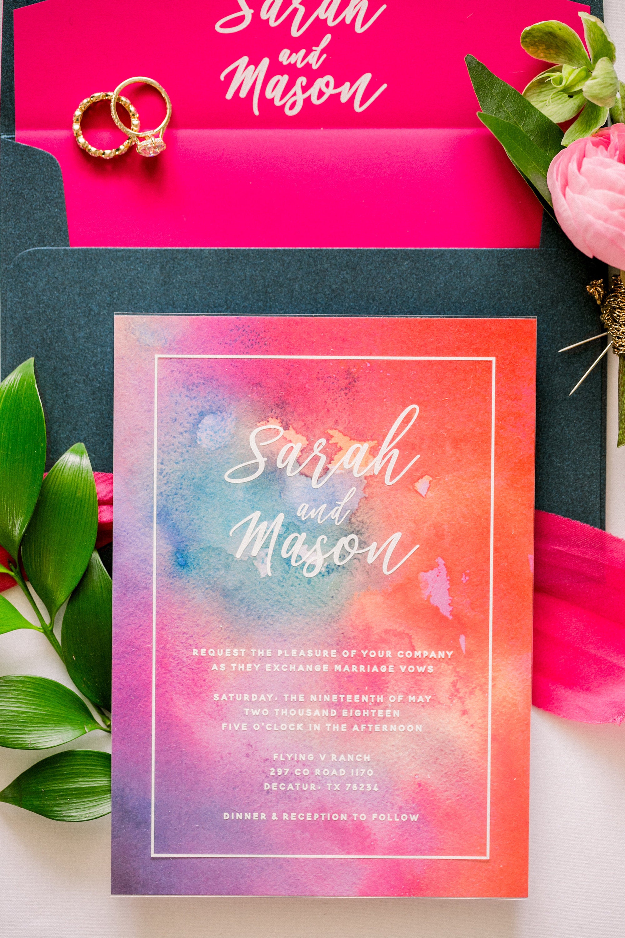 SAMPLE Modern White Ink Wedding Invitation on Crystal Clear Film ...