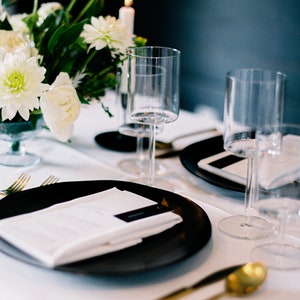 Modern Minimal Place Card + Simple Wedding Menu Combination Bound With ...