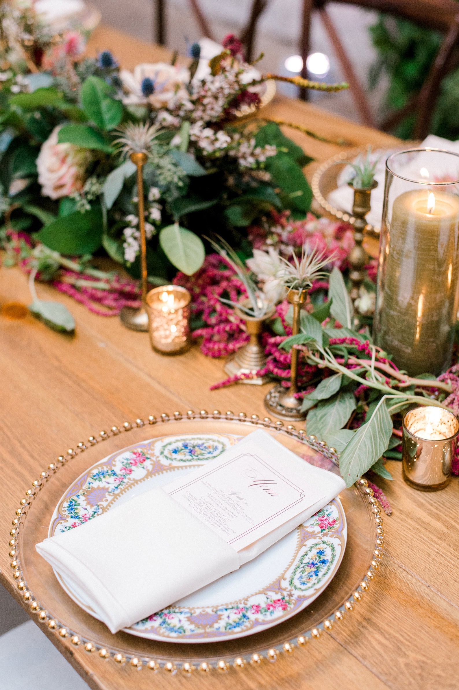 Pale Pink Elegant Menu With Simple Frame and Formal Script in - Etsy