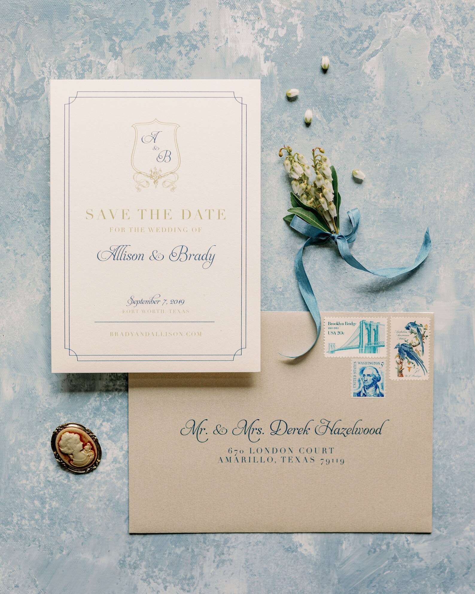 Classic & Traditional Wedding Save the Date With Monogram - Etsy