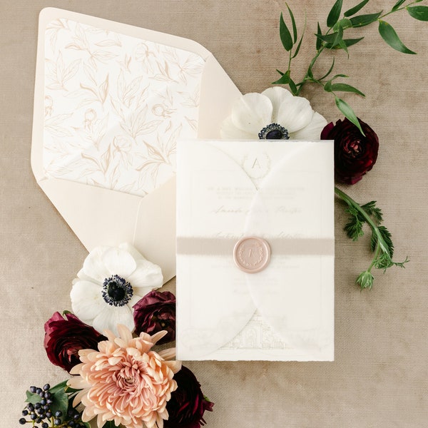 Vellum Invitation - Etsy