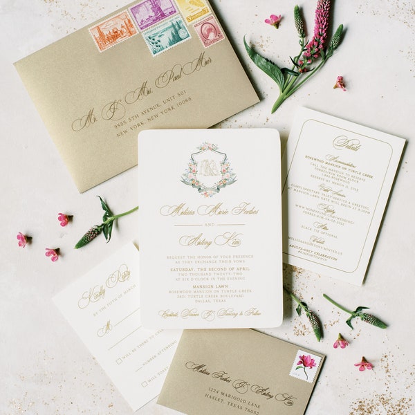 Thermography Wedding Invitation - Etsy