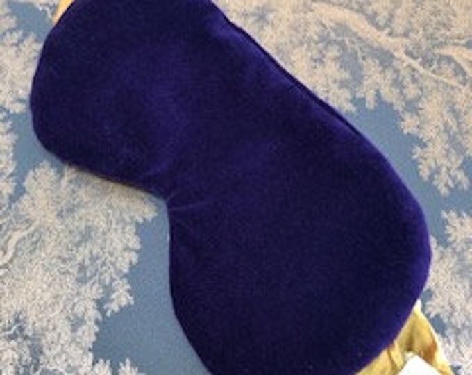 Velvet and Silk Sleep Eye Mask, Purple Eye Mask, Gold Eye Mask, Silk ...