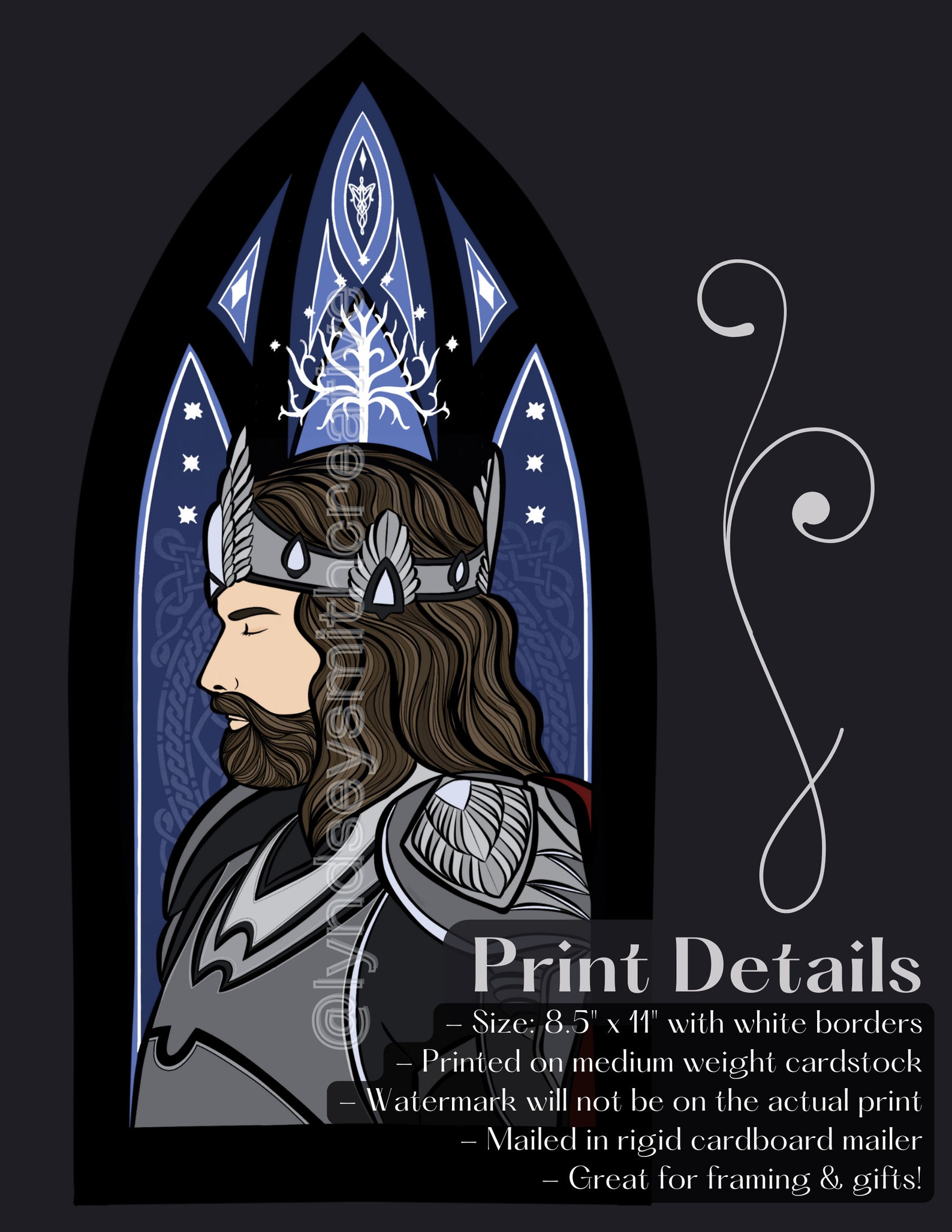 Isildur's Heir ART PRINT: Aragorn Lotr Inspired Art Print - Etsy