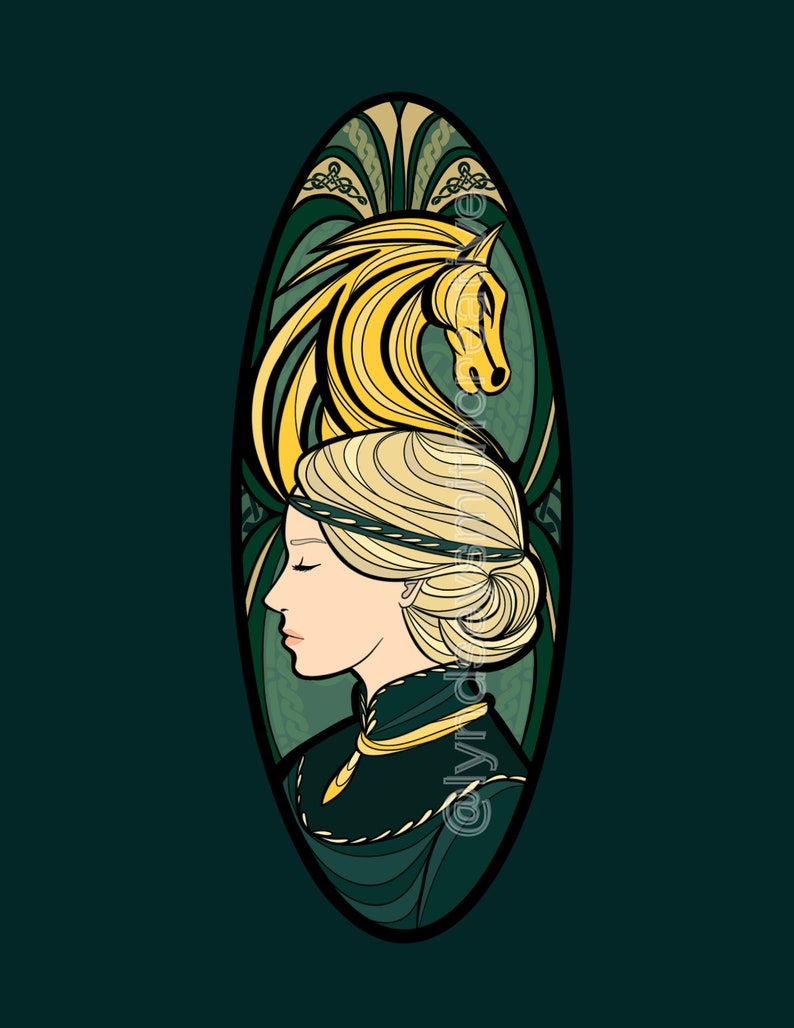 Shieldmaiden of Rohan ART PRINT Eowyn Lotr Inspired Art - Etsy