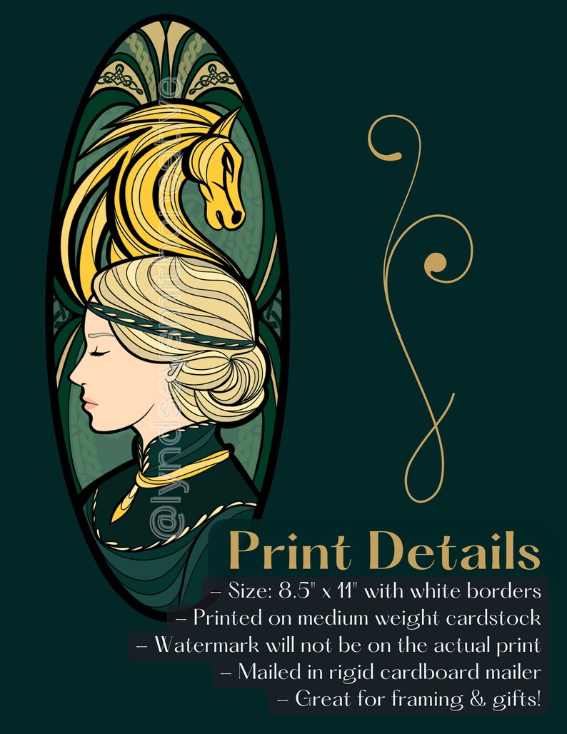 Shieldmaiden of Rohan ART PRINT Eowyn Lotr Inspired Art - Etsy