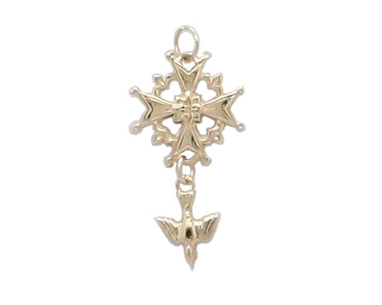 14K French Protestant Huguenot Rose Cross - Etsy