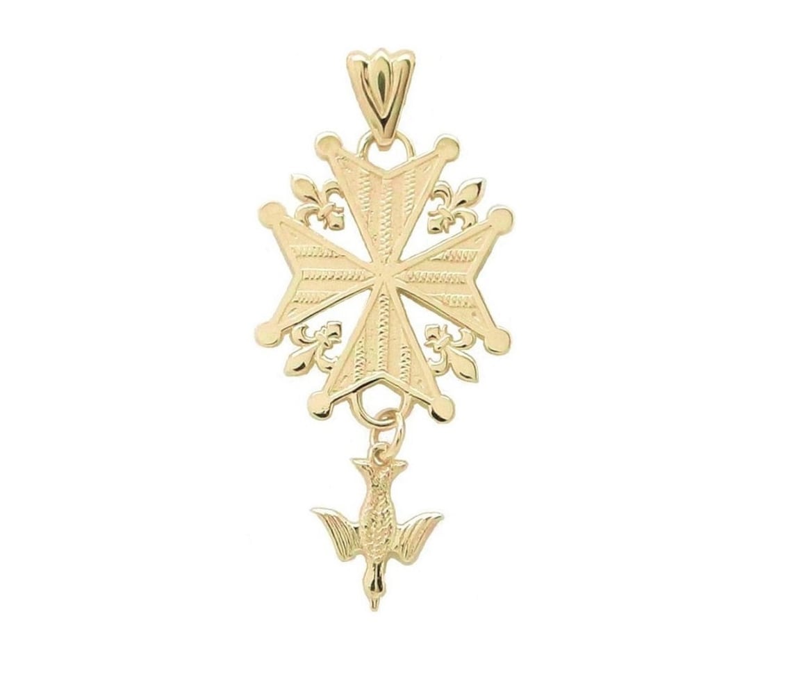 Legacy Huguenot Protestant Reformed Cross Necklace Pendant 14K Gold - Etsy