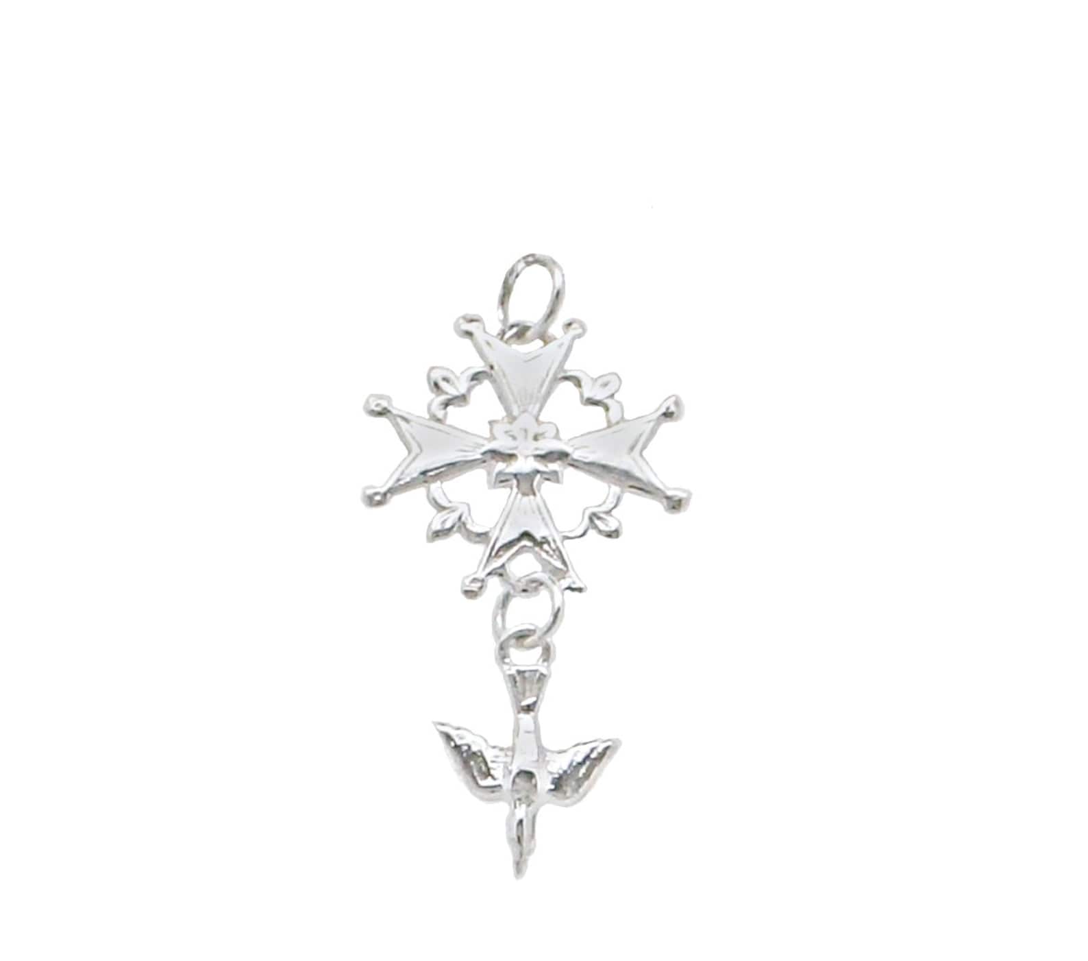 14K French Protestant Huguenot Rose Cross - Etsy