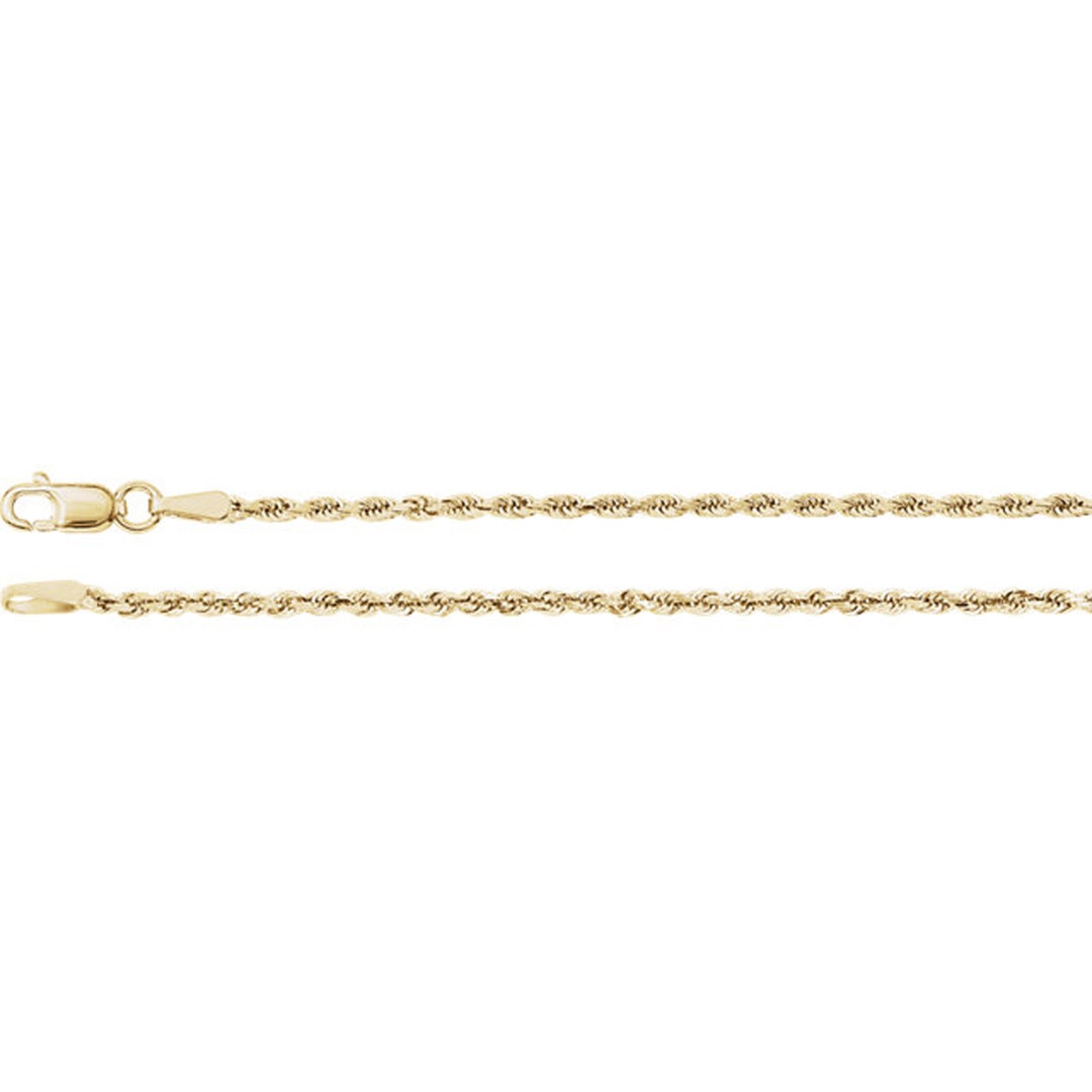 10K Gold Rope Chain - Etsy