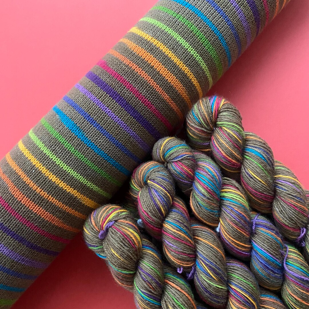 SELF STRIPING YARN Chocolate Rainbow - Etsy