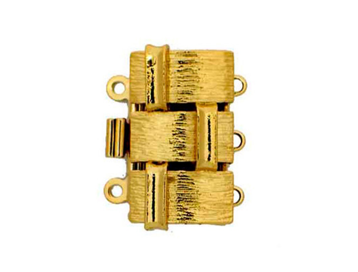 Three-strand Basket Weave Cuff Clasp in Sparkling Gold and - Etsy