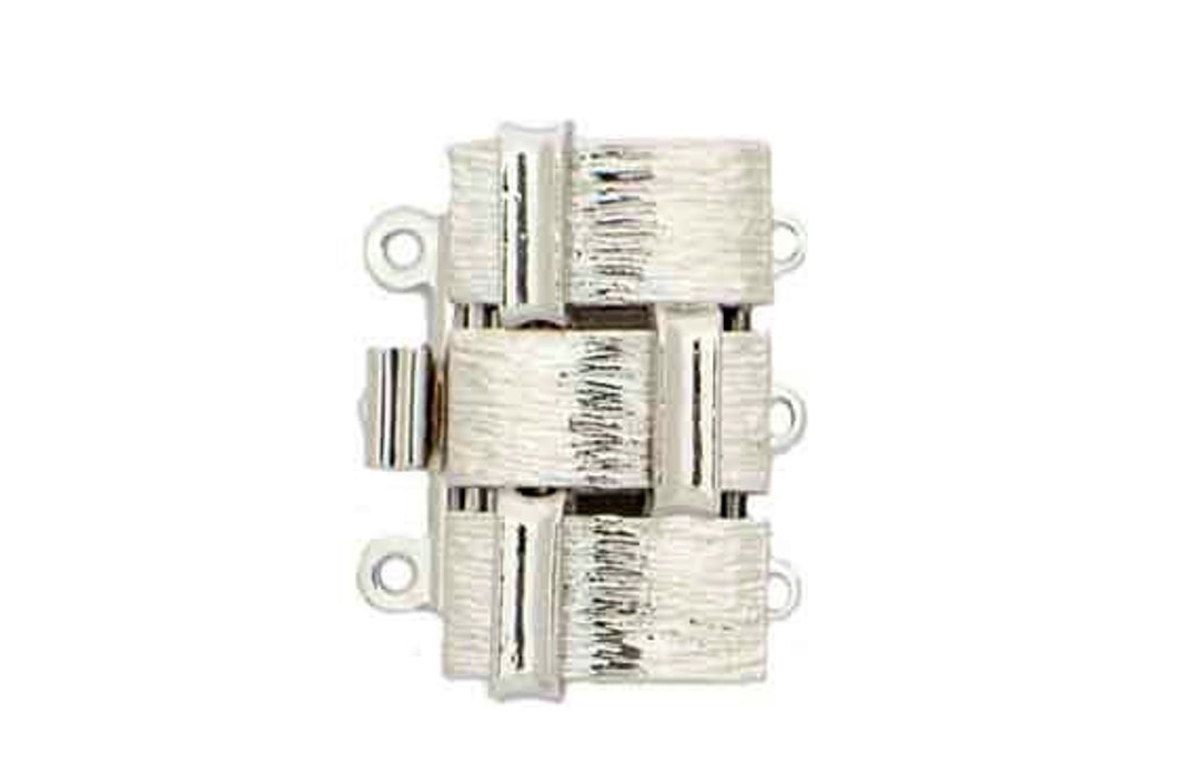 Three-strand Basket Weave Cuff Clasp in Sparkling Gold and - Etsy