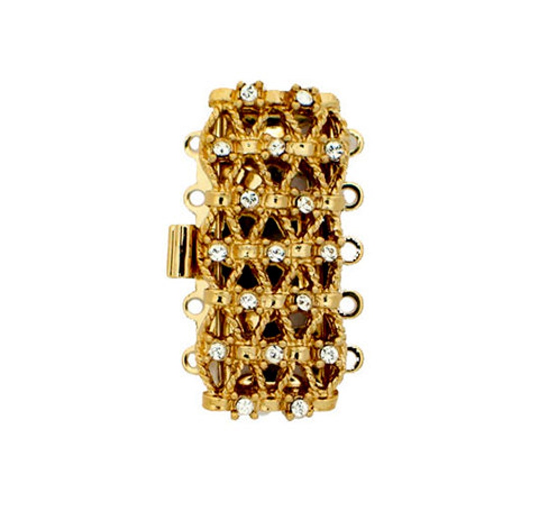 Delicate Claspgarten Five-strand Rope and Crystal Clasp With Crystals ...