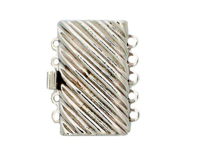 Claspgarten Five-strand Box Clasp With Diagonal Ridges in Gold or ...