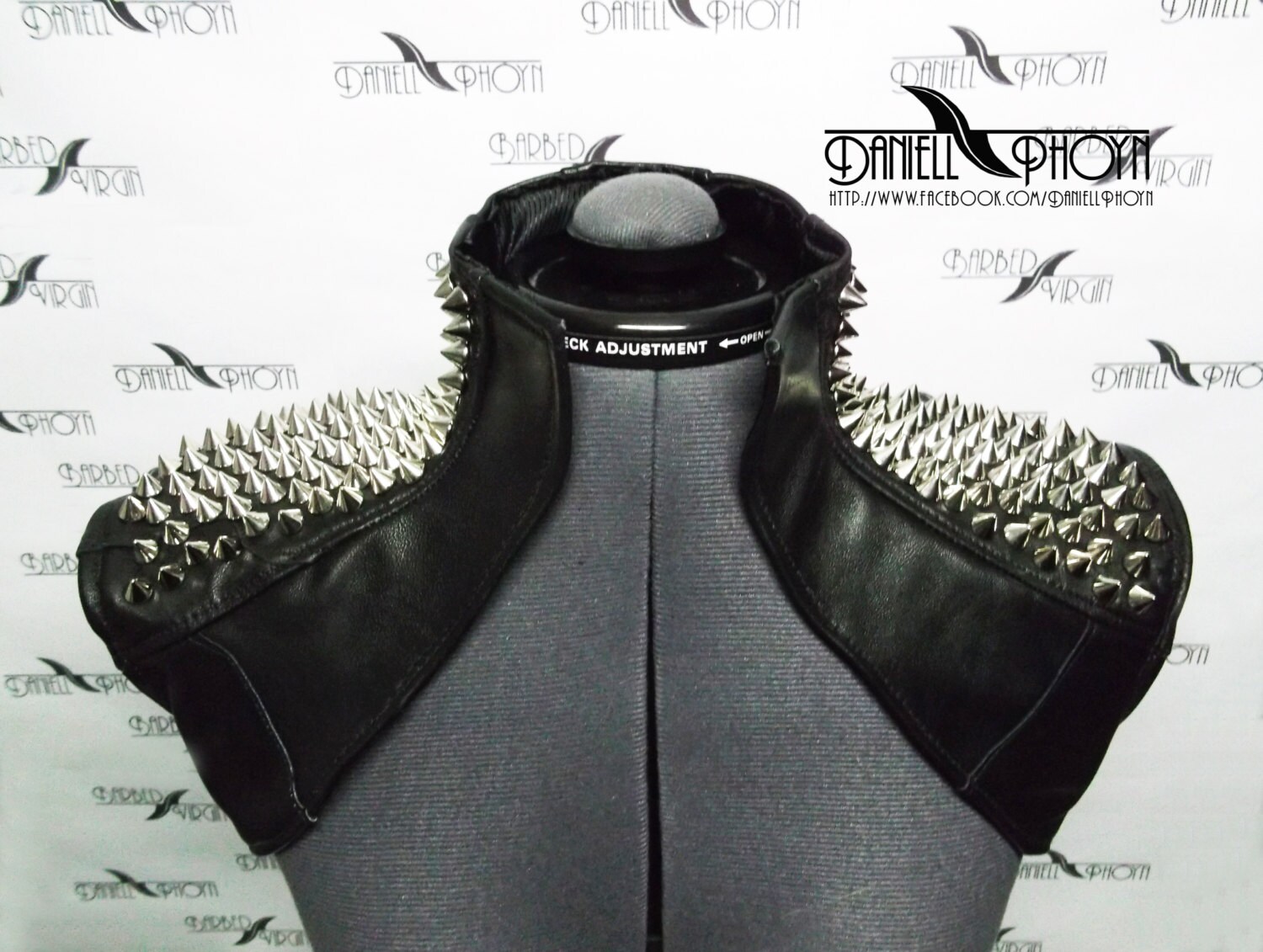 Genuine Leather Vest with spikes shoulders | Etsy