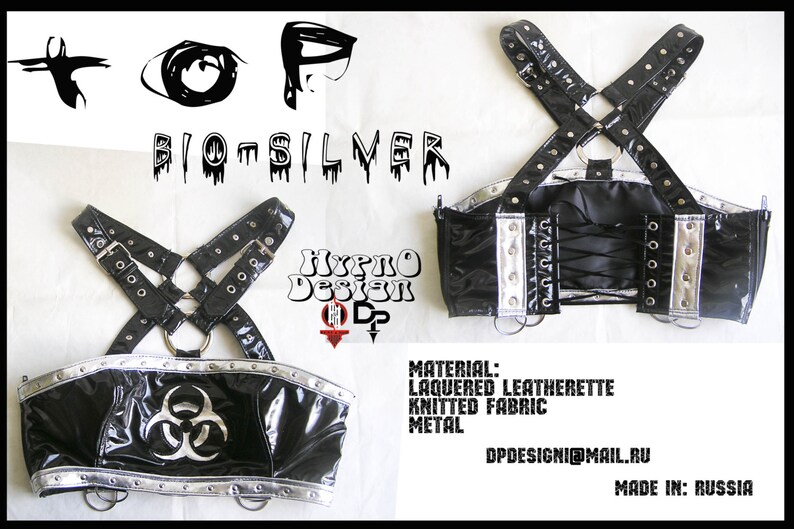 Cyber Goth PVC Biohazard Top | Etsy