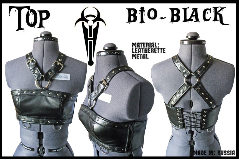 Cyber Goth PVC Biohazard Top | Etsy