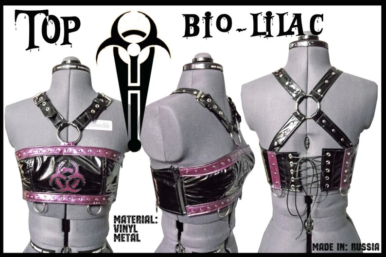 Cyber Goth PVC Biohazard Top | Etsy