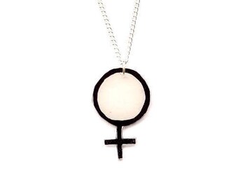 Female Symbol Necklace Feminist Necklace Female Necklace