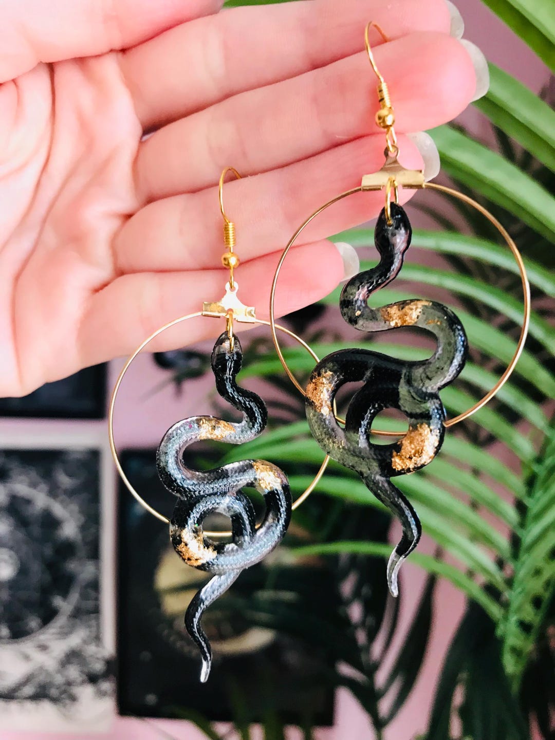 Snake Earrings, Snake Jewelry, Serpent Earrings, Serpent Jewelry, Earrings With Snakes, Witch ...