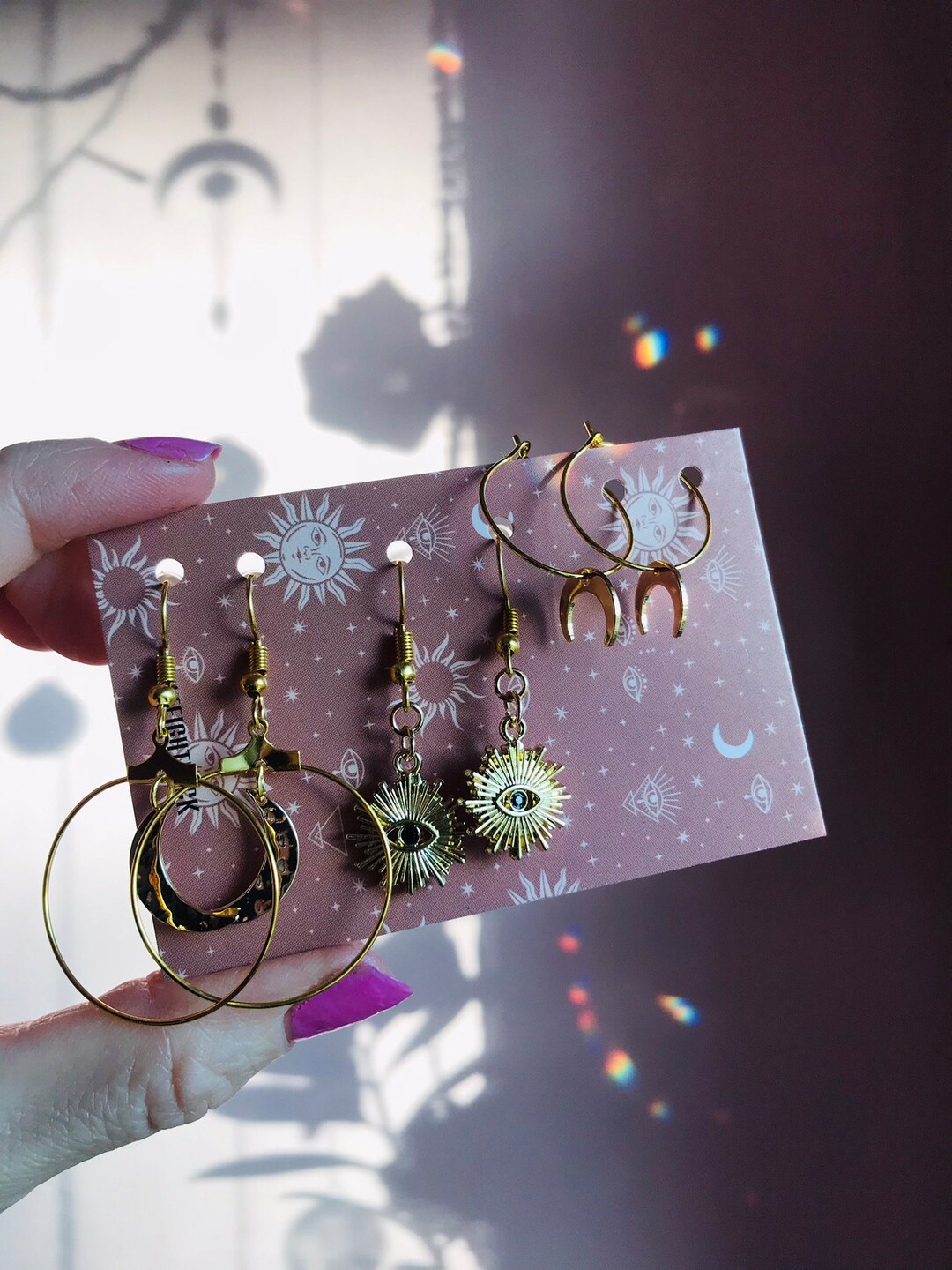 Celestial Jewelry Set Celestial Earring Set Jewelry Set - Etsy Denmark