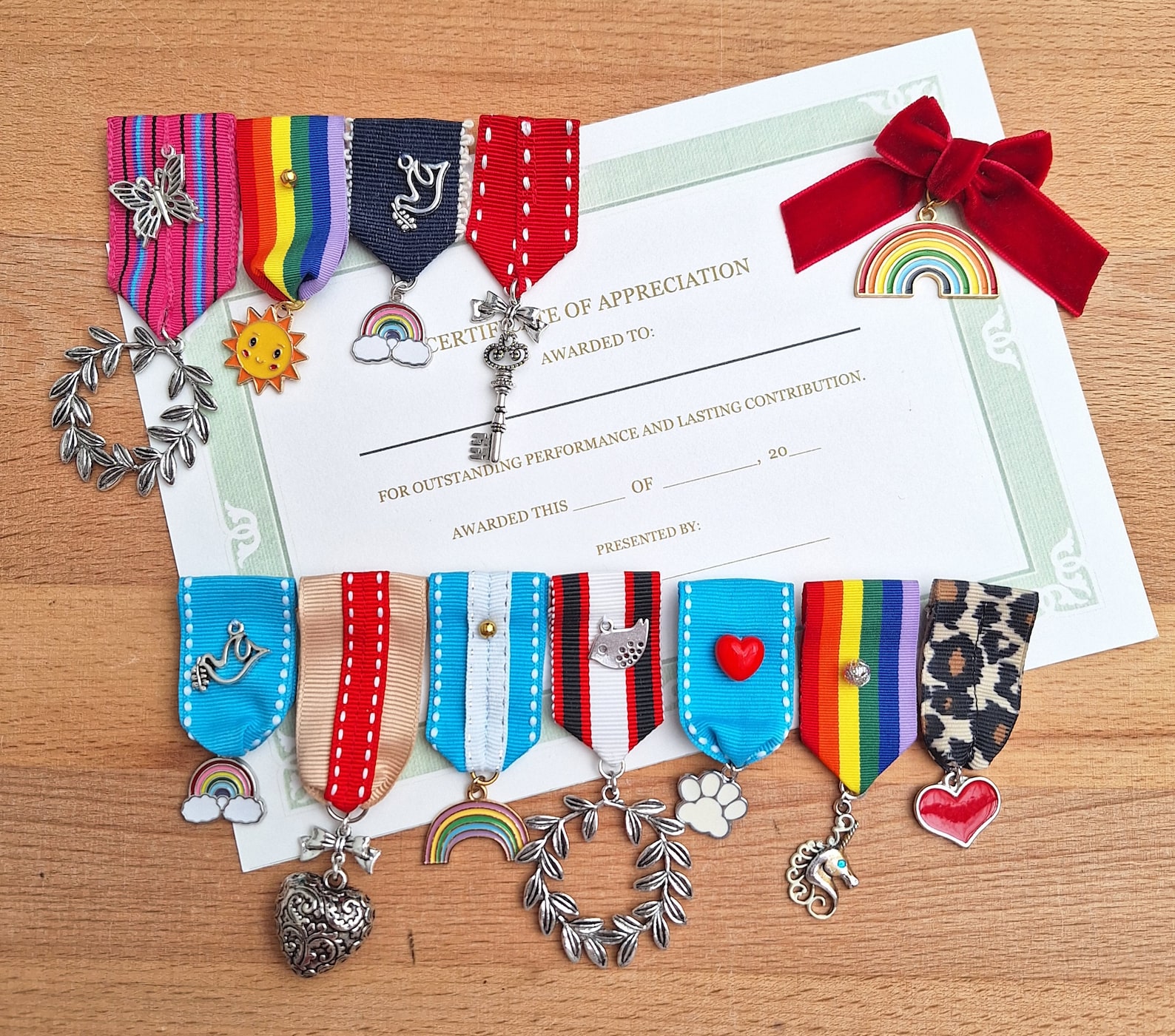 NOVELTY MEDALS Honour Badge Costume Fun AWARD Merit Reward Trophy ...