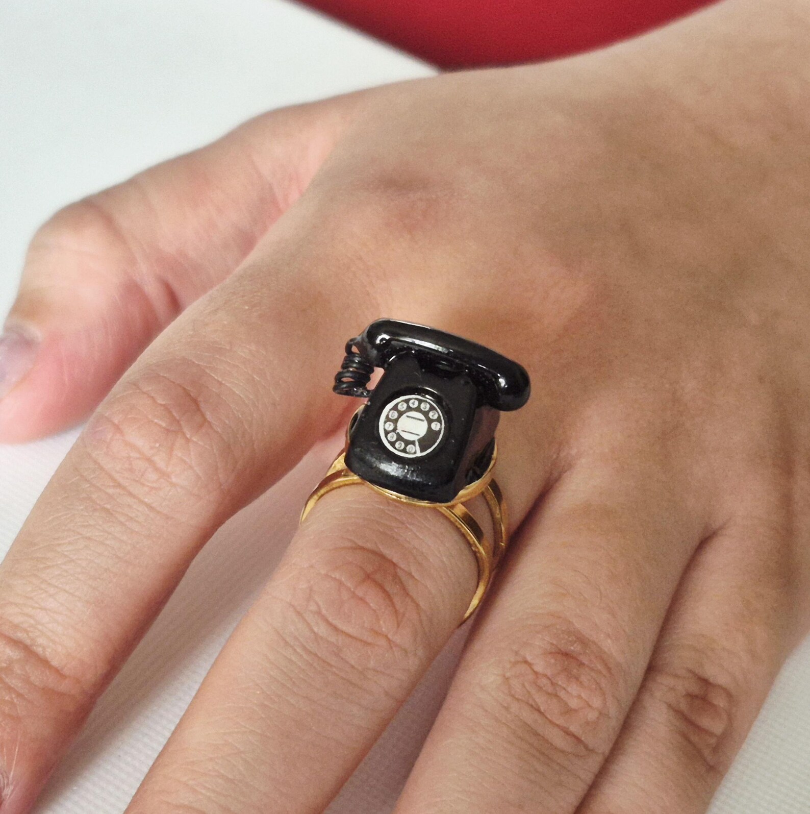 Novelty Statement Ring Food Cake Teacup Telephone Fish Bowl Bird ...