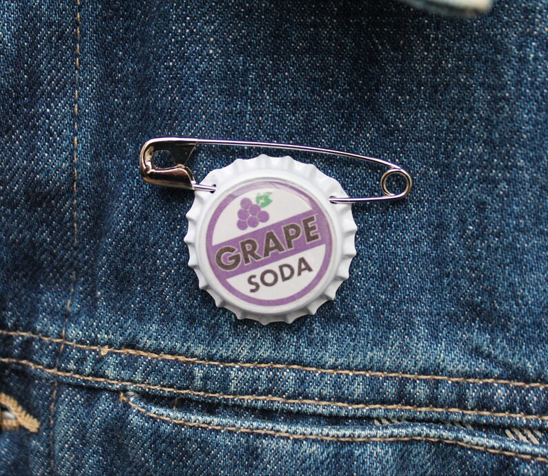 Grape Soda Pin Ellie Badge Bottle Cap UP Movie Brooch Club | Etsy