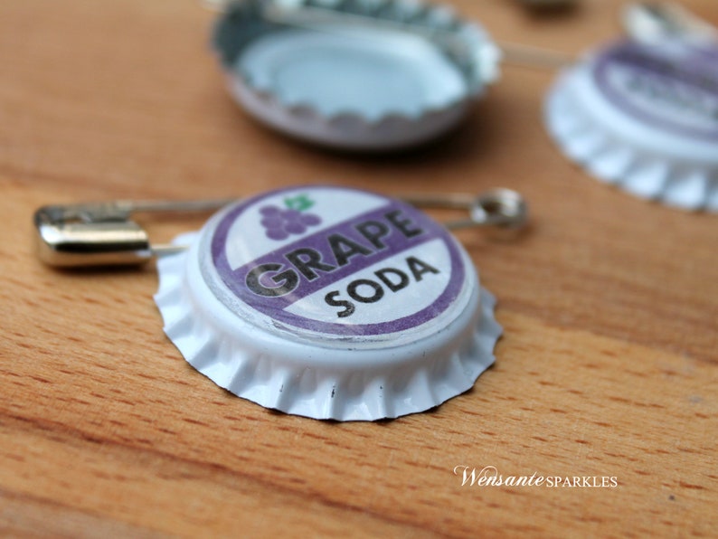 Grape Soda Pin Ellie Badge Bottle Cap UP Movie Brooch Club | Etsy