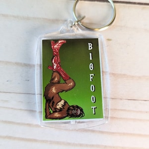 Bigfoot Big Foot Cryptid Cryptids Keychain Acrylic Double Sided Plastic ...