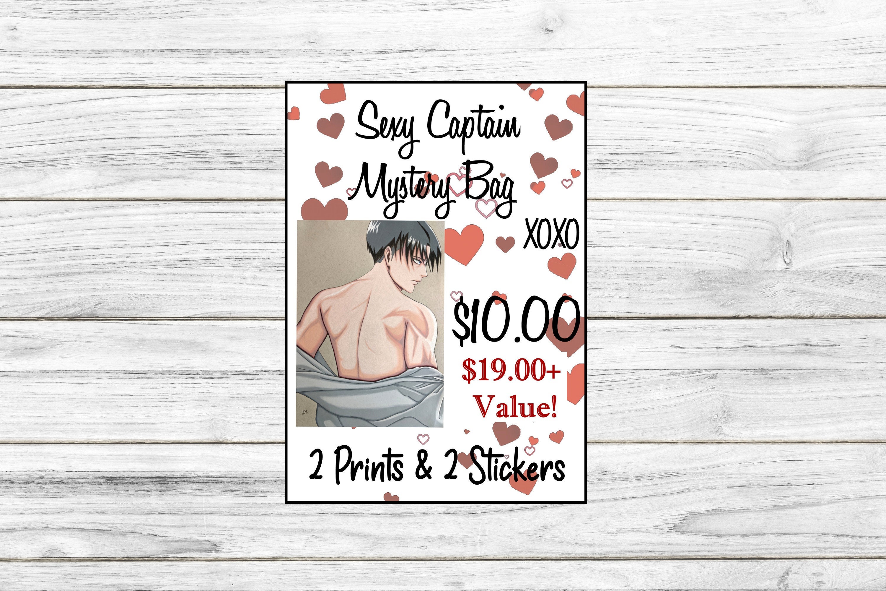 Sexy Captain Anime Mystery Bag Sticker Prints Bookmark Print Manga Gift ...