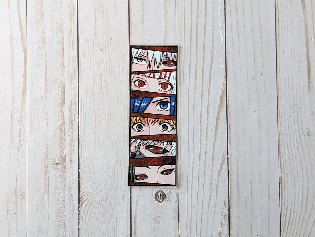 Anime Eyes Glossy Laminated Bookmark Unique Anime Bookmark Reading Book ...